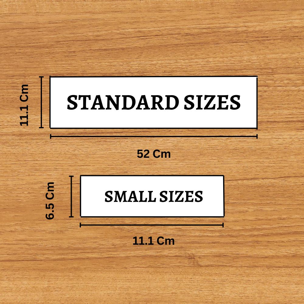 Standard Sizes Small Sizes | Custom License Plates